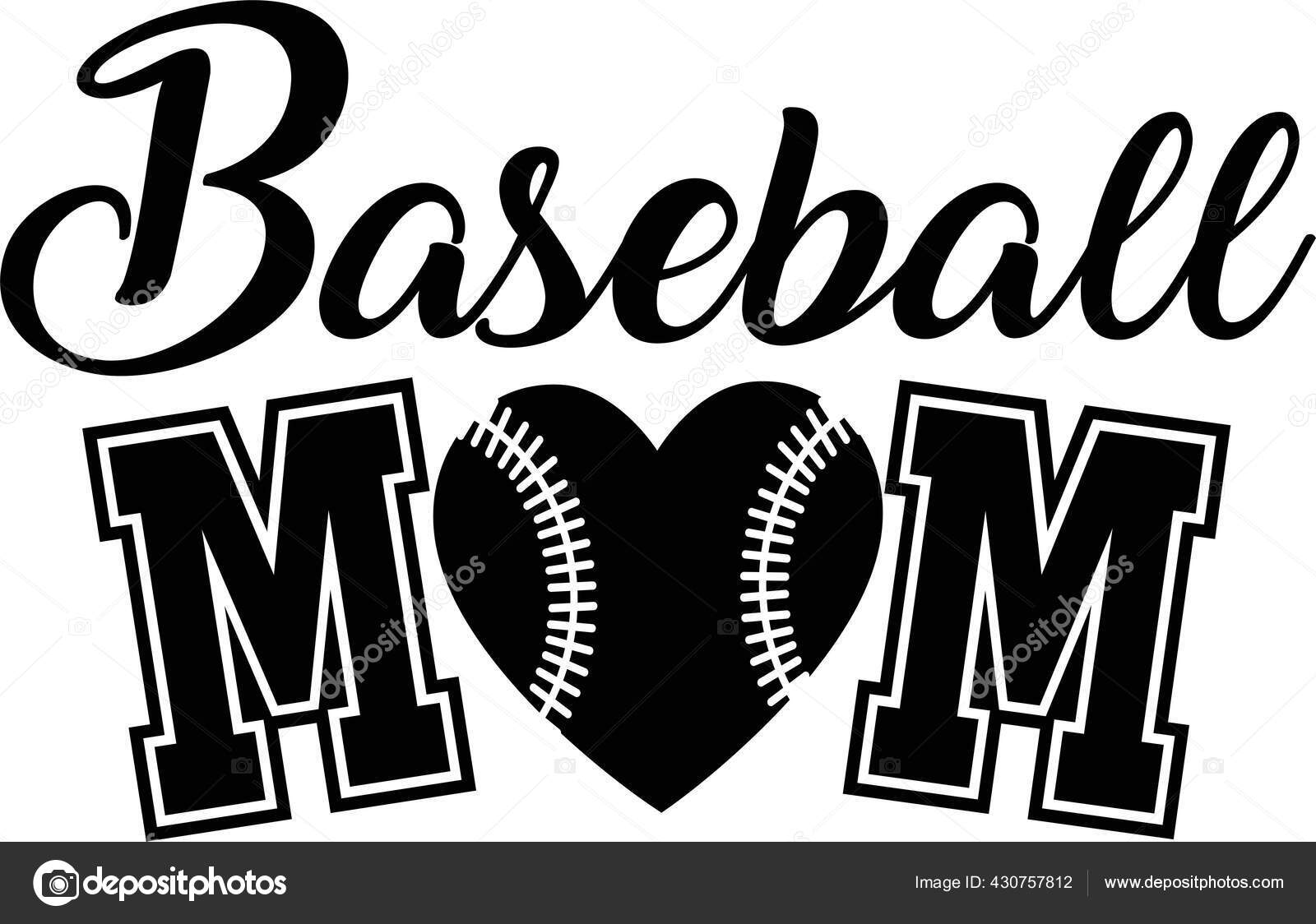 Baseball mom on the white background. Vector illustration Stock Vector ...