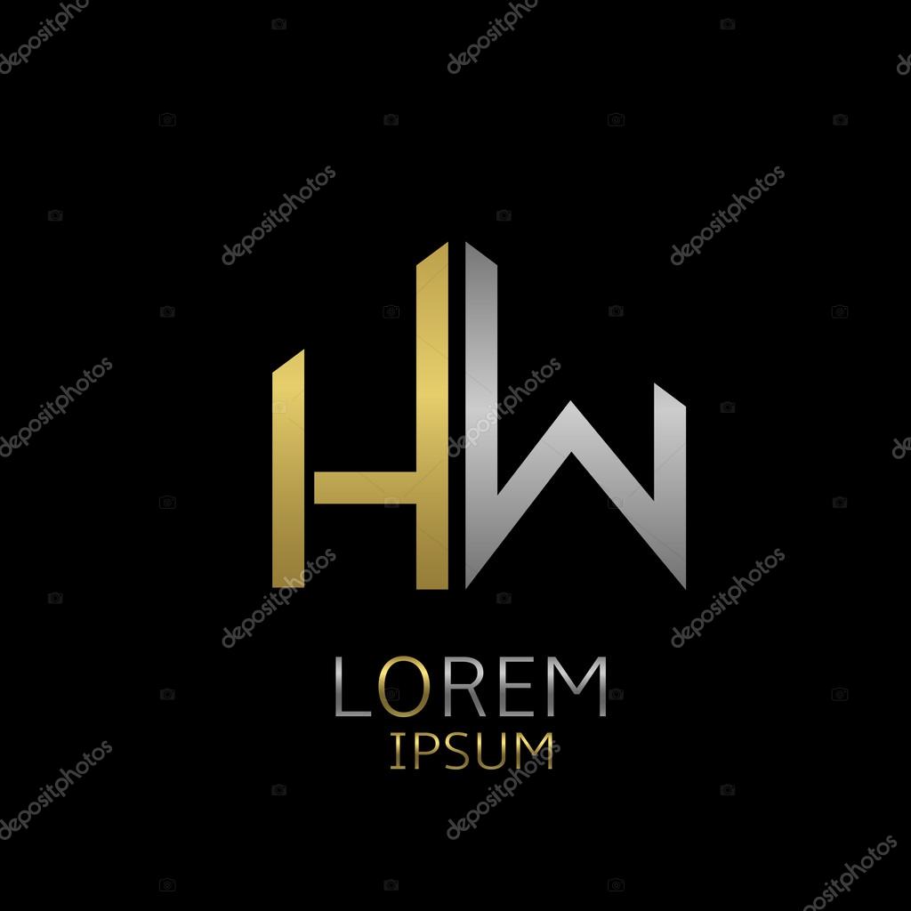 HW letters logo — Stock Vector © mishabokovan #113528070
