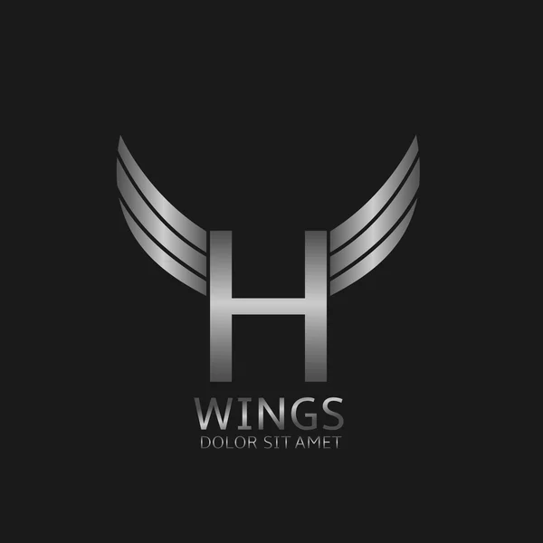 Wings H letter logo Stock Vector Image by ©mishabokovan #104932316