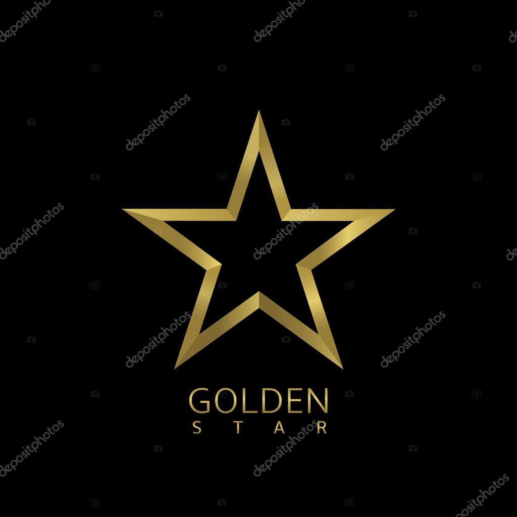 Golden Star logo — Stock Vector © mishabokovan #116279742
