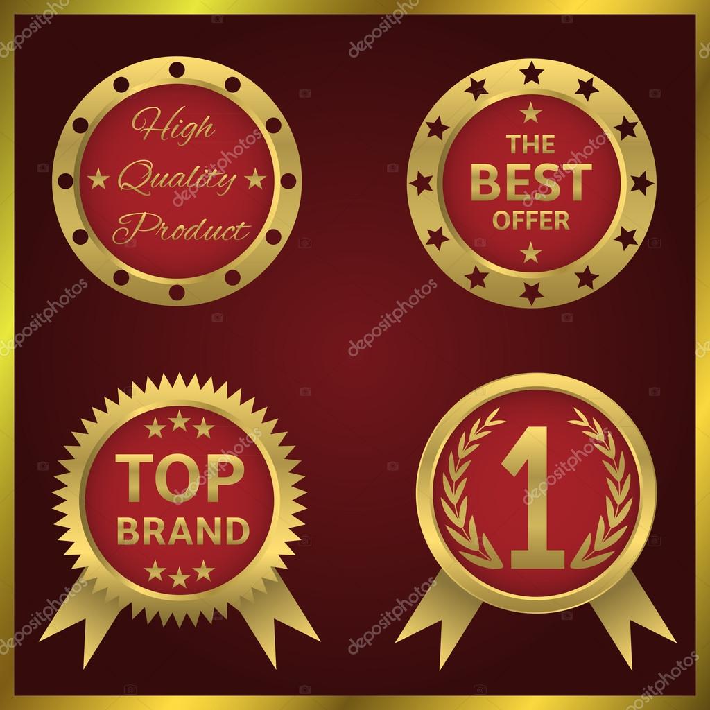 Vector seals-stickers set Stock Vector by ©mishabokovan 53733001