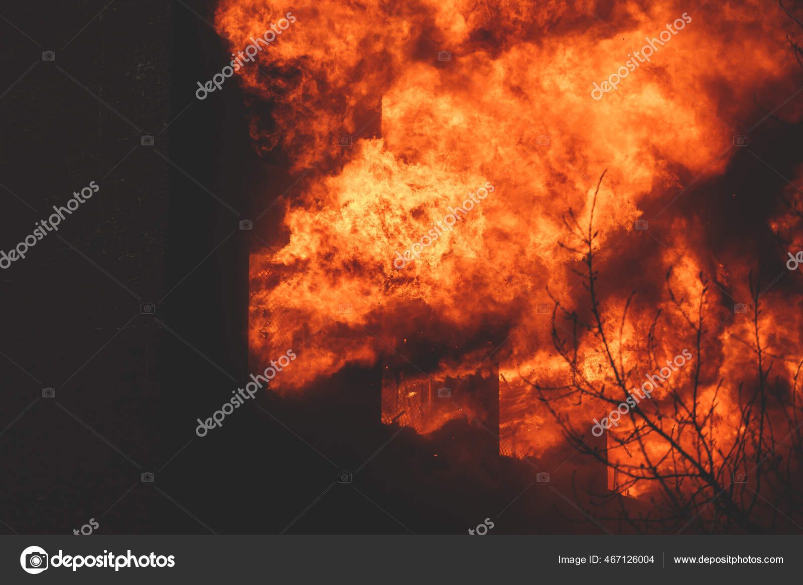 Building Explosion Background