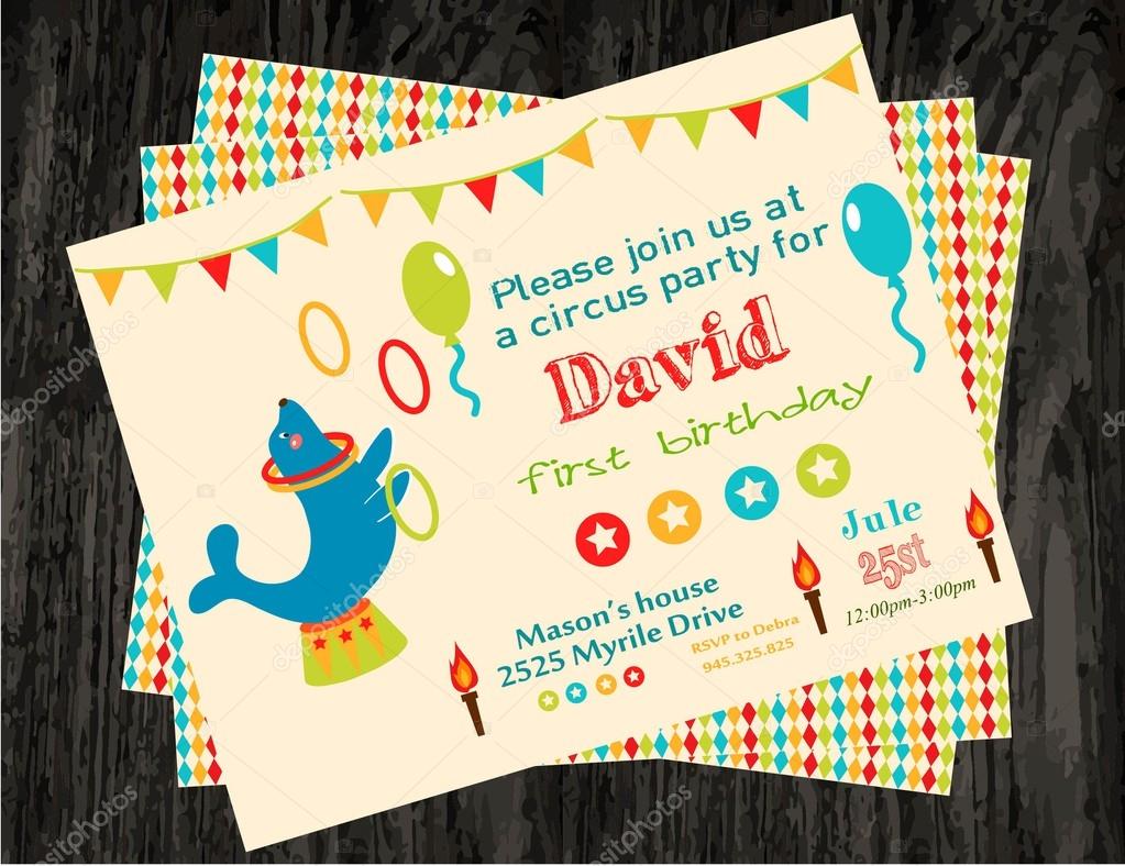 Circus party card Stock Vector Image by ©Virina28 #63734715