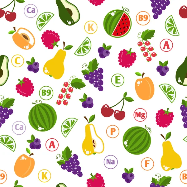 Bright fruits seamless pattern Stock Vector Image by ©Virina28 #90891194