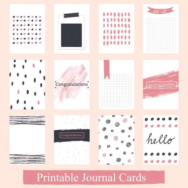 Cute journal cards Vector Images, Royalty-free Cute journal cards ...