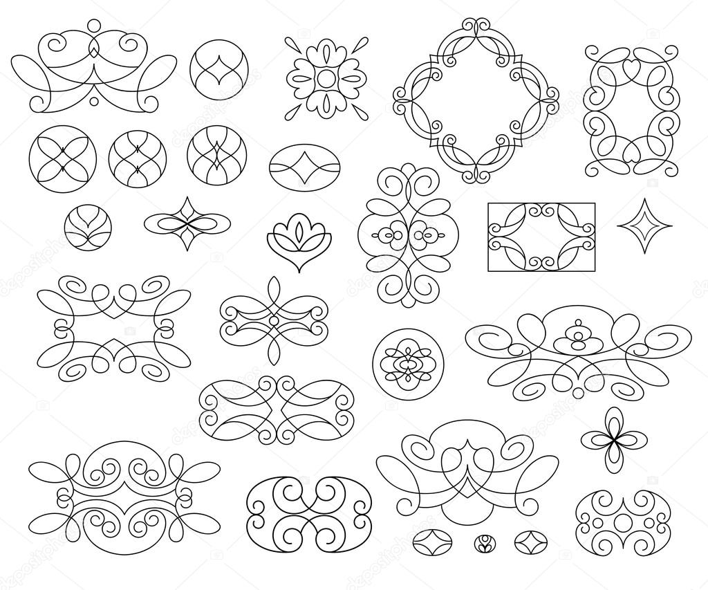 Ornamental design elements, vector series. Stock Vector Image by ...