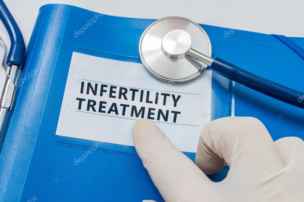 Infertility treatment blue folder with stethoscope. — Stock Photo ...
