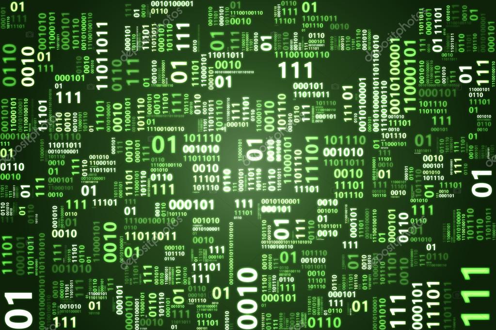 Binary code pattern green background. Stock Photo by ©vchalup2 95708222