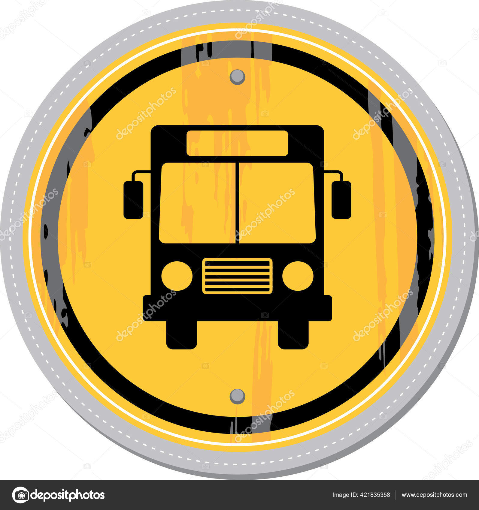 School Bus Sign Flat Style Stock Vector Image by ©halimqd #421835358