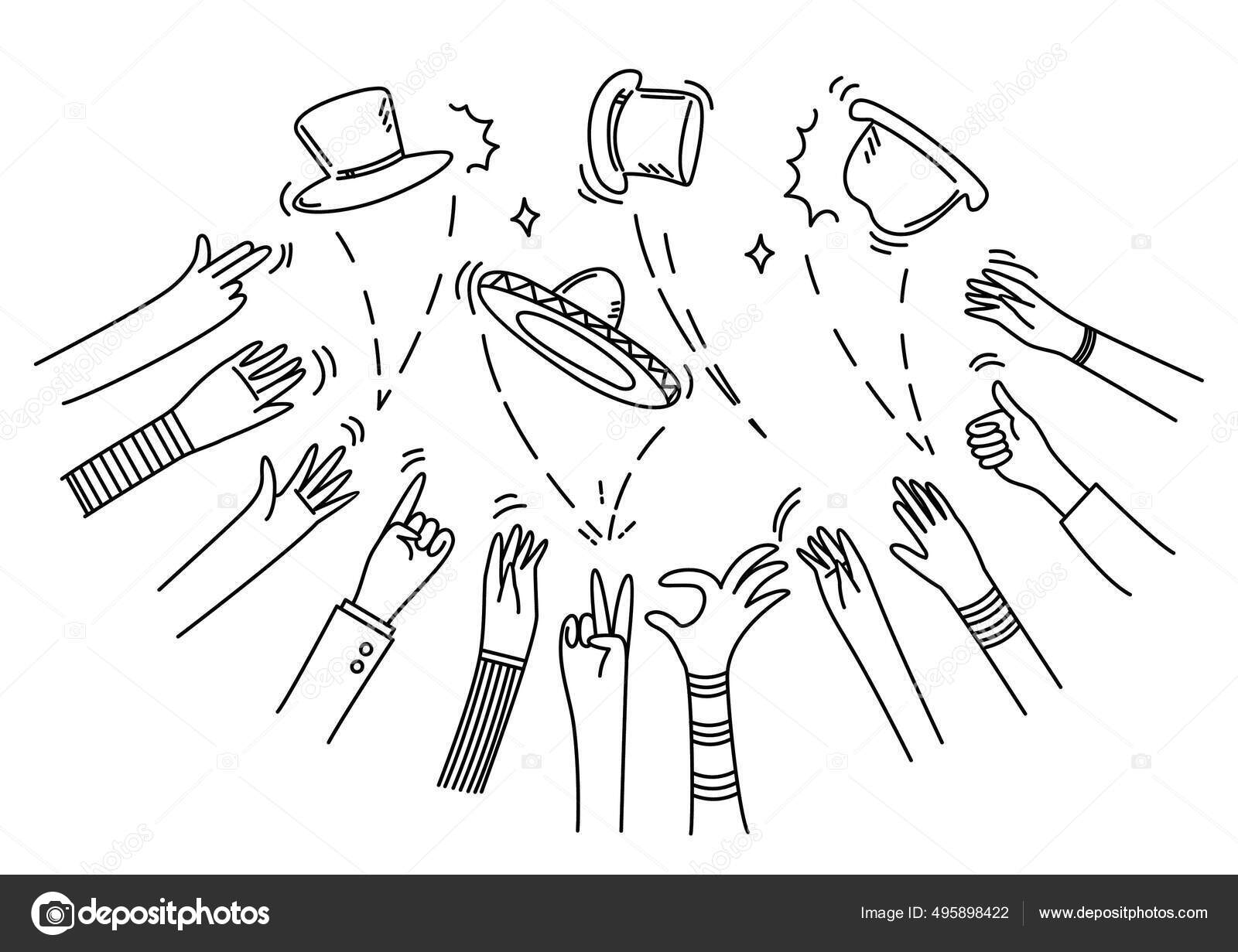 Human Hand Gestures Various Hats Signals Signs Various Gestures Human ...