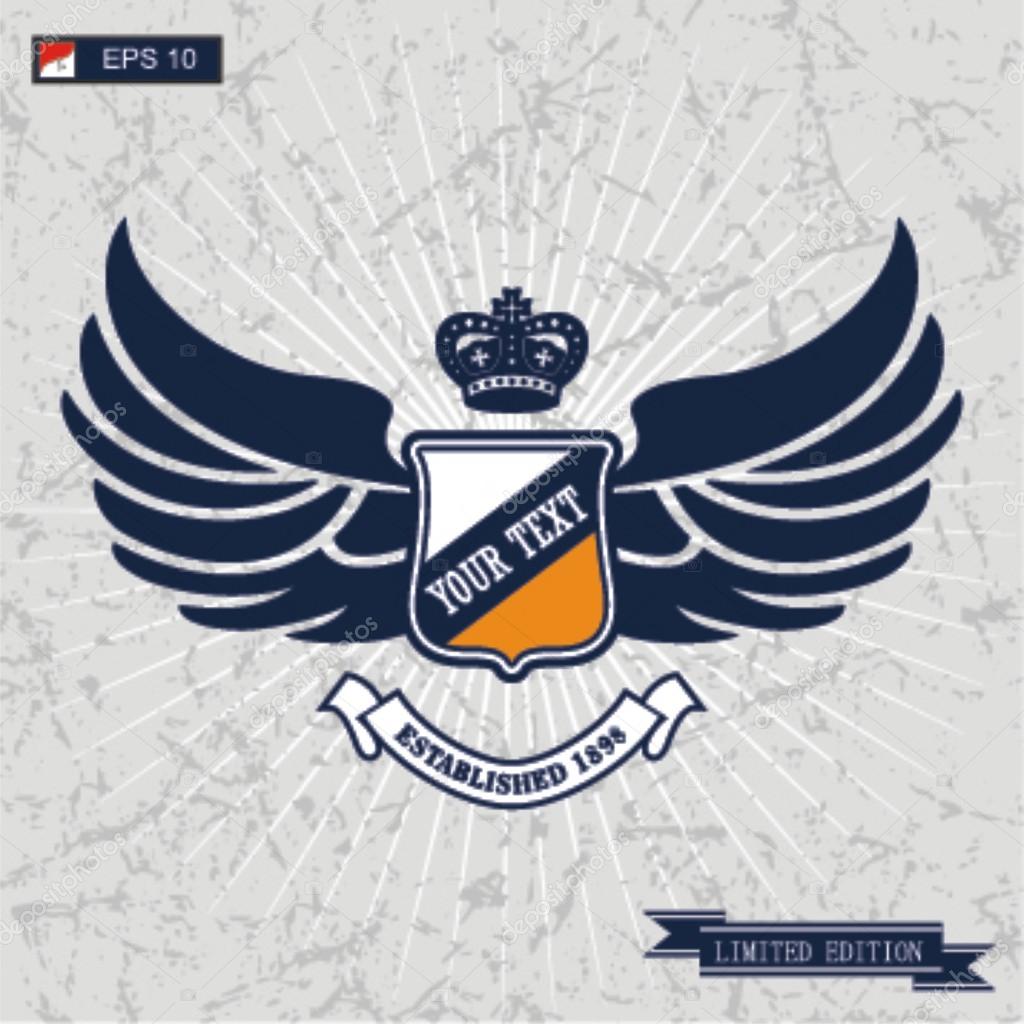 Classic vintage wing design Stock Vector Image by ©halimqd #52897983
