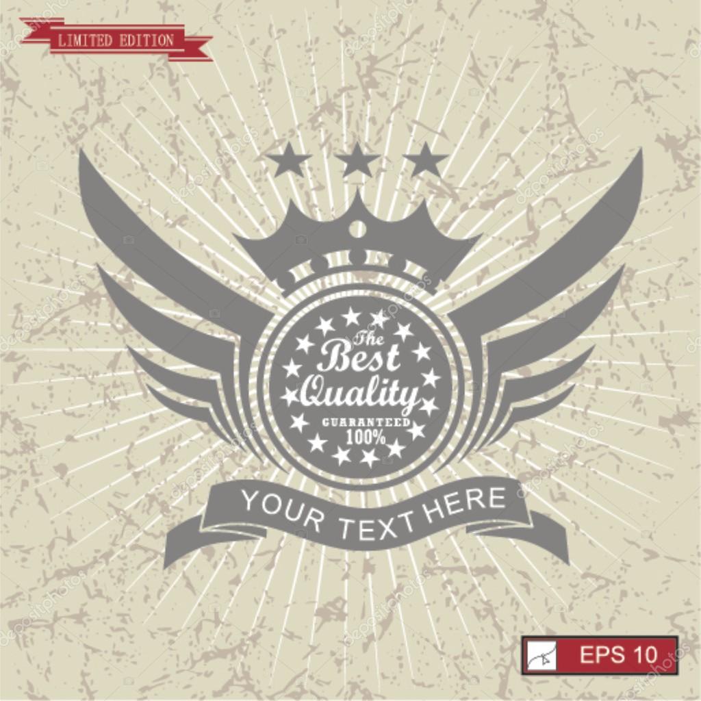 Classic vintage wing design Stock Vector by ©halimqd 52929159