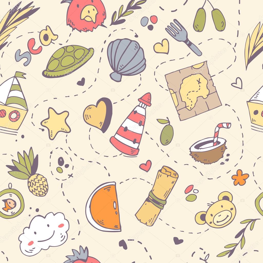 Cartoon Pirate Treasure Map