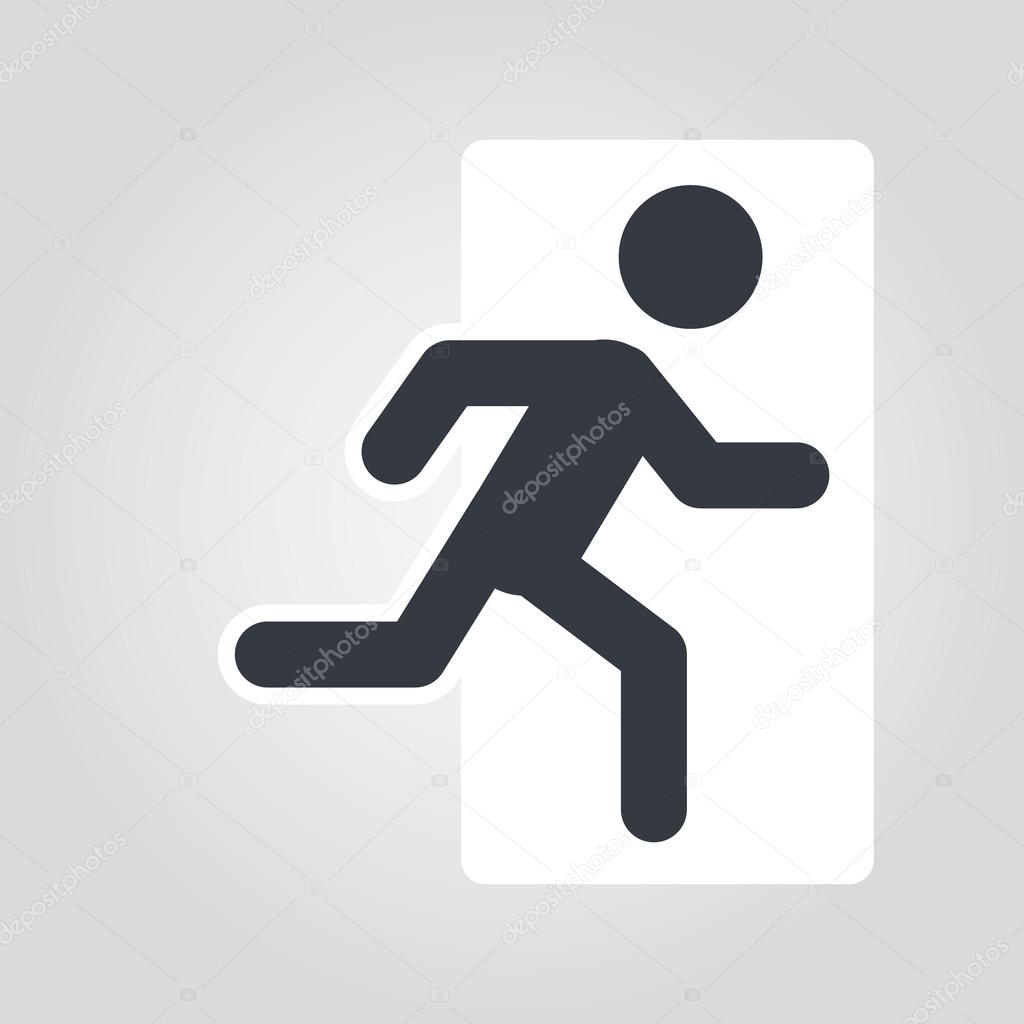 Vector emergency exit icon — Stock Vector © vitek75 #80940464 Vector emergency exit icon — Stock Vector © vitek75 #80940464