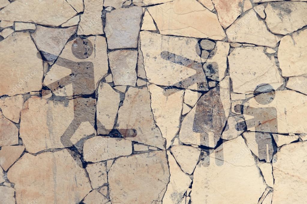 Symbols of man fleeing from a woman Stock Photo by ©watman 106105448