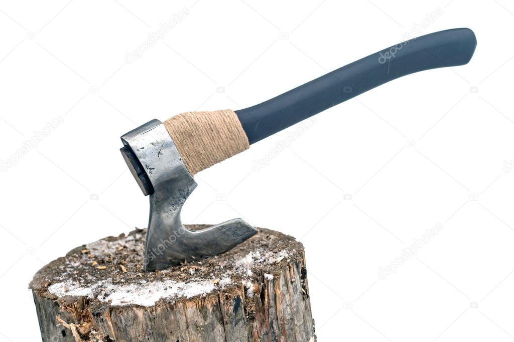 Steel axe with black handle Stock Photo by ©watman 106110632