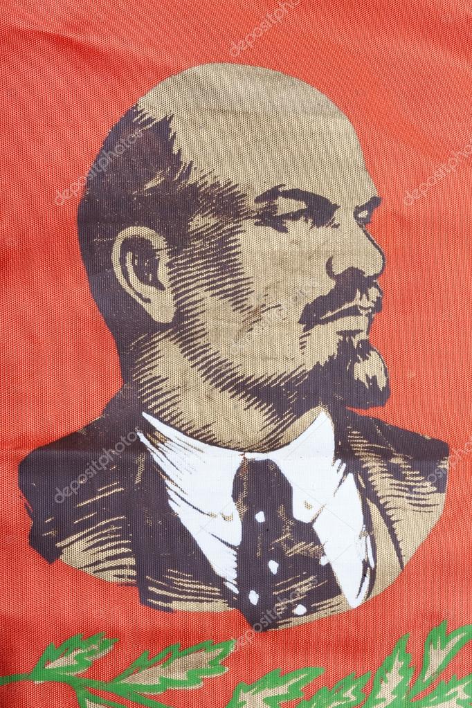 Retro print of Lenin profile — Stock Photo © watman #77261221