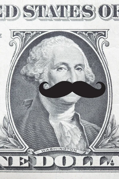 Face on dollar bill with mustache — Stock Photo © watman #77262279