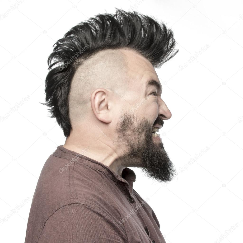 Mohawk Fade White Men With Beard