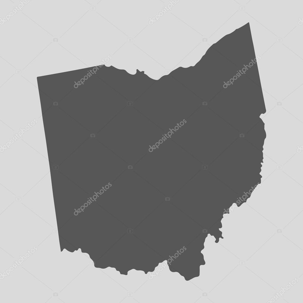 Black map state Ohio - vector illustration. Stock Vector Image by ...