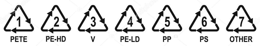 62 Plastic resin codes Vector Images, Plastic resin codes Illustrations ...