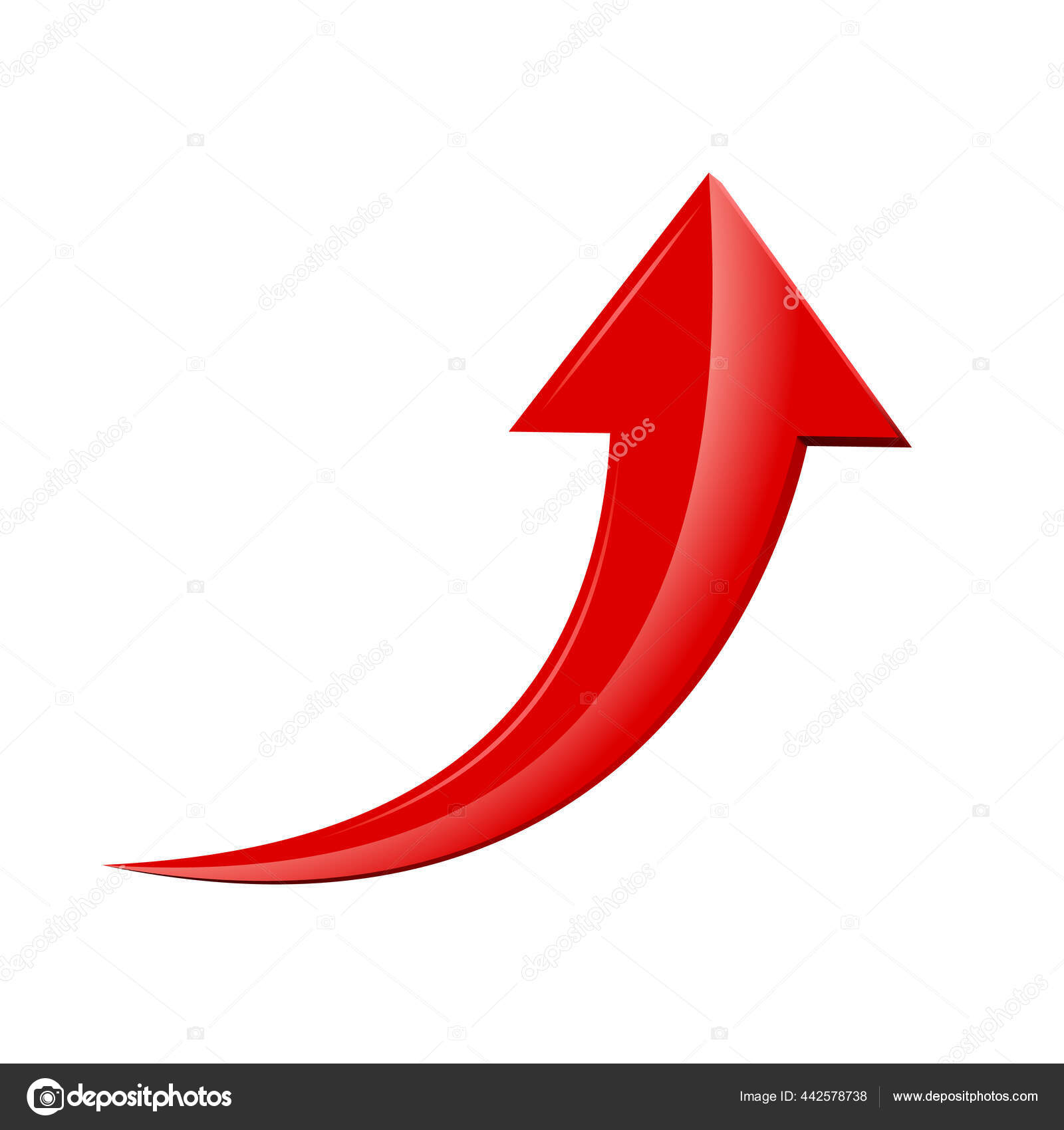 Arrow Icon Sageata Rosie Ilustrație Vectorială Sageata Lucioasa Izolata ...