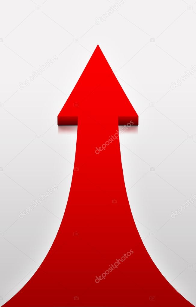 Red arrow on white background — Stock Photo © chekman1 #60592333
