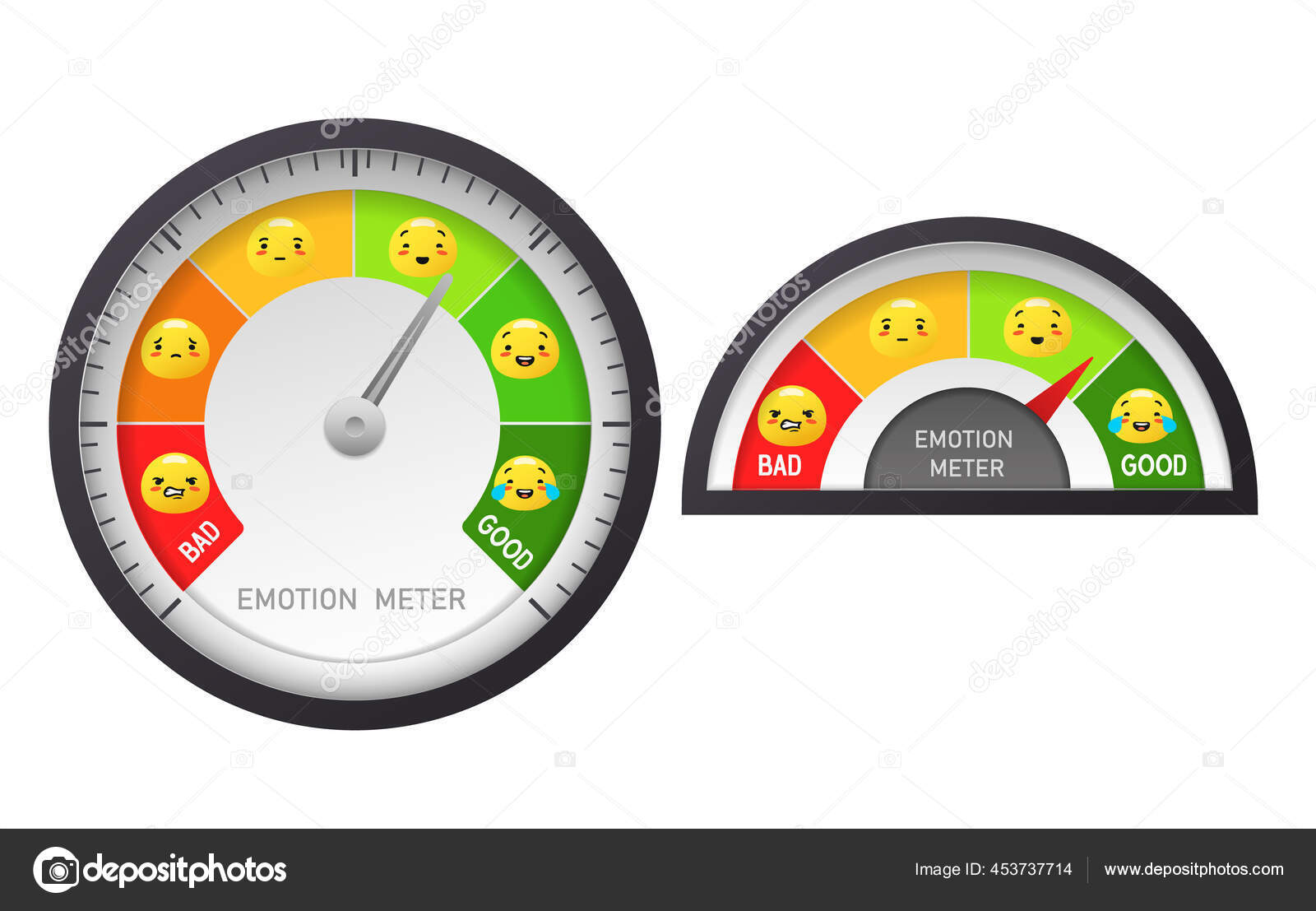 Scale is meter mood and emotions. Speedometer from red horrible mood ...
