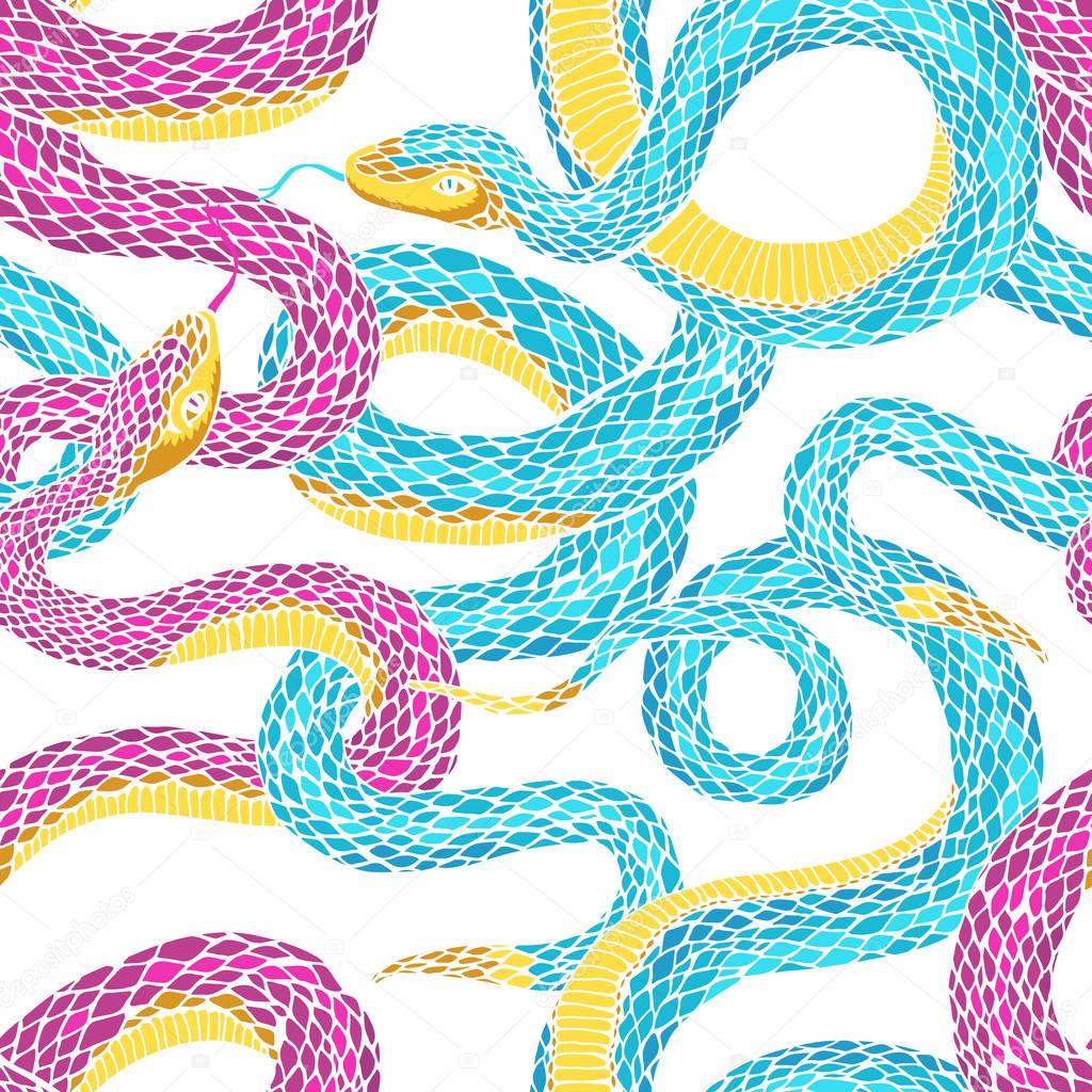 Pattern with snakes. Stock Vector Image by ©Martimar #91355474
