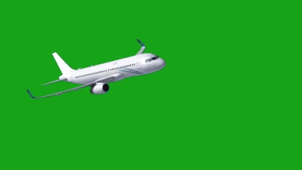 Aeroplane Flying Green Screen Stock Video Footage by ...