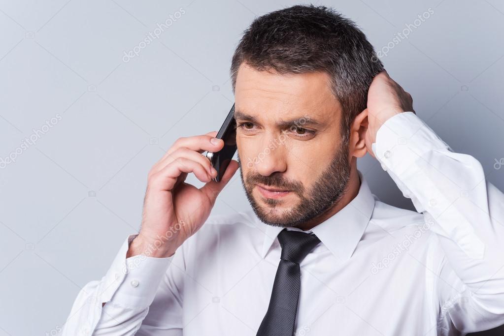 Frustrated Person On Phone
