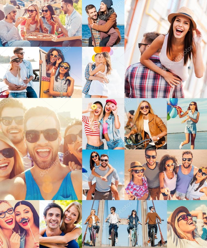 Collage of multi-ethnic young people — Stock Photo © gstockstudio #88558326