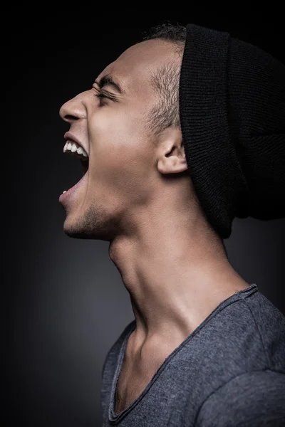 Side View Face Yelling