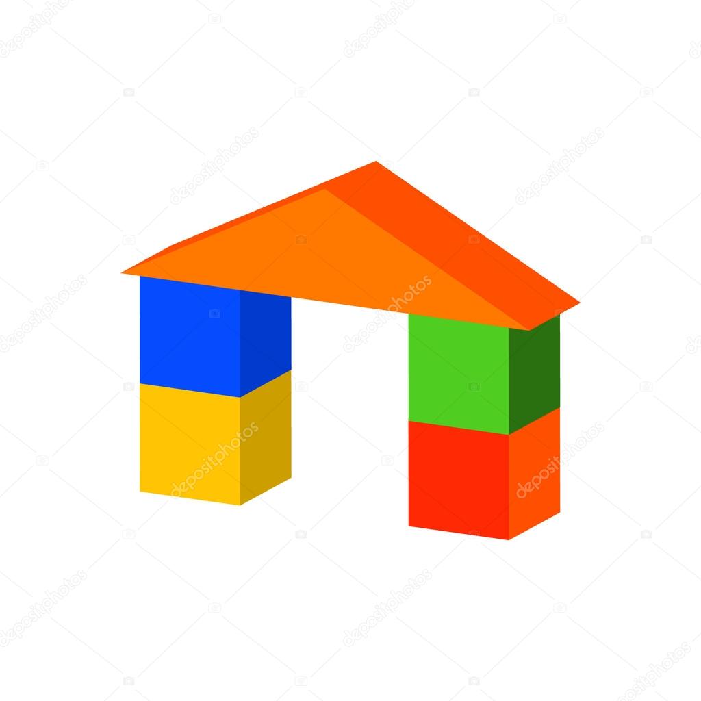 Childrens toys, blocks, designer. Vector illustration. Stock Vector ...