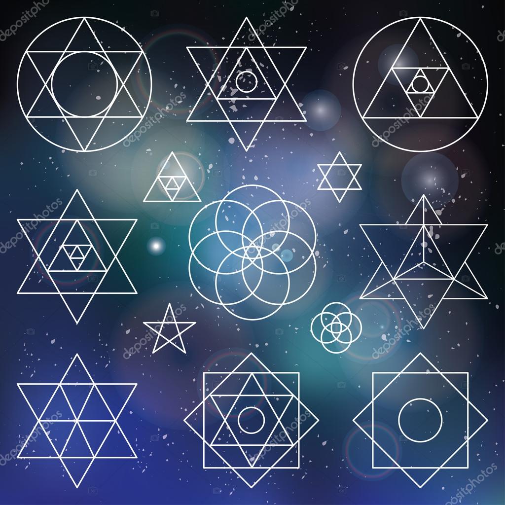 Sacred geometry symbols elements — Stock Photo © Tatiana_Kost #119820026