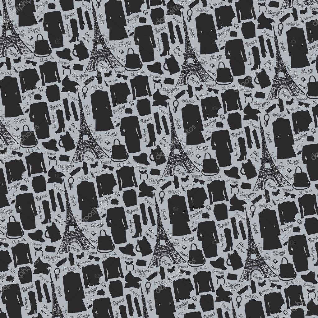 Paris Fashion Clothing pattern — Stock Photo © Tatiana_Kost #69902967