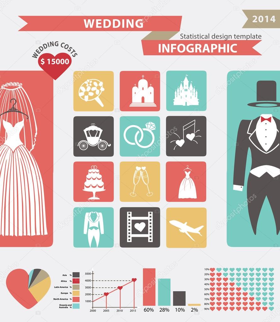 Wedding infographics set. Stock Illustration by ©Tatiana_Kost #73861517