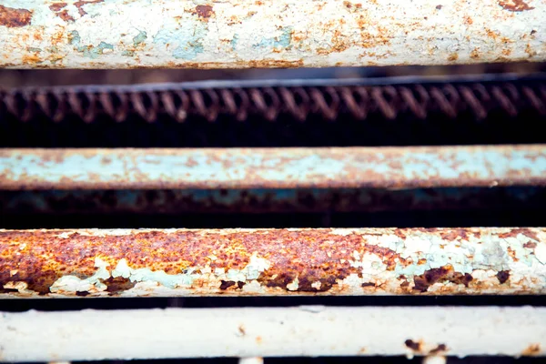 Details of an old rusty iron bed. - Stock Image - Everypixel