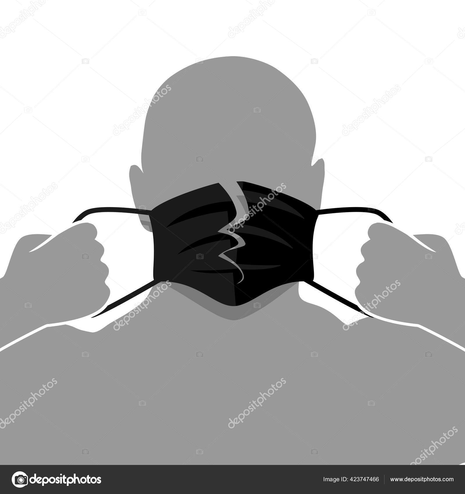 Get Rid Mask Illustration Man Tearing Mask Symbol Freedom Stock Vector ...
