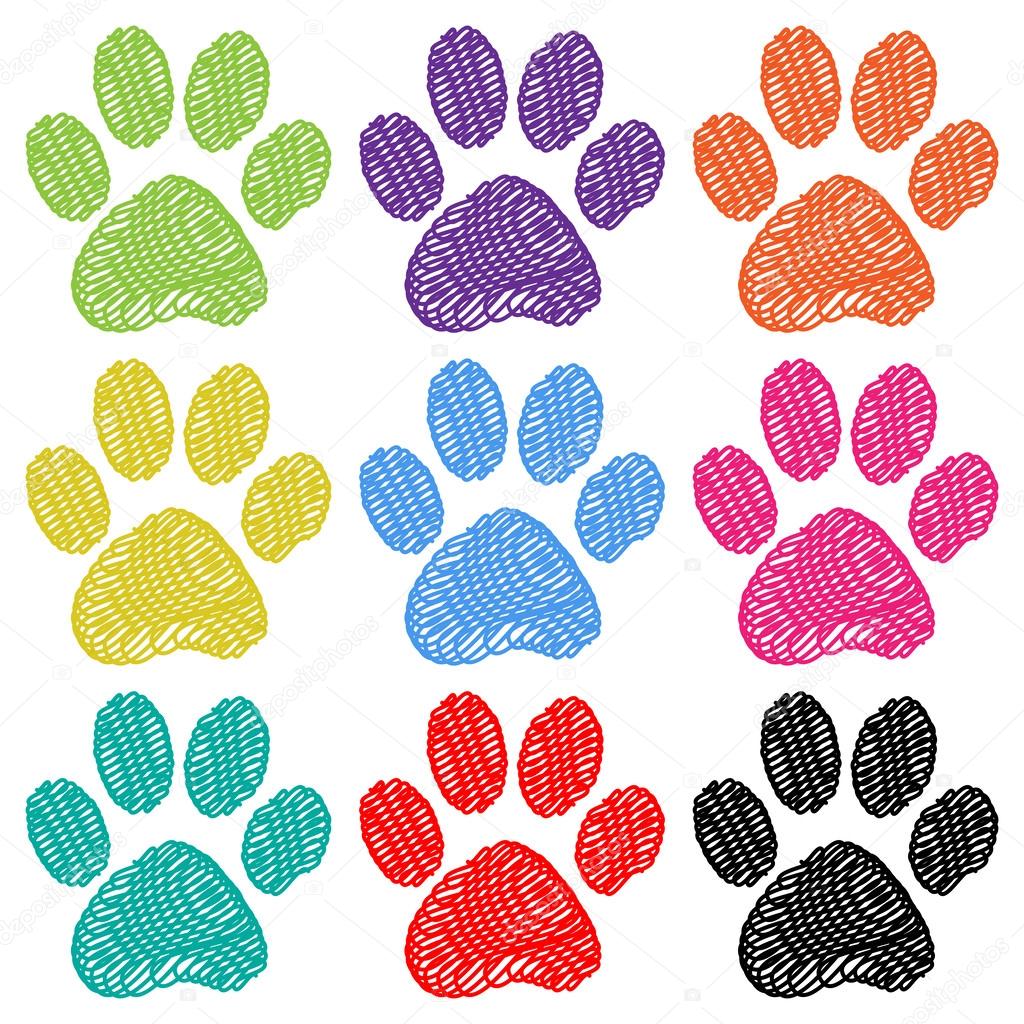 Paw Prints Stock Vector by ©andrijamarkovic 52140769
