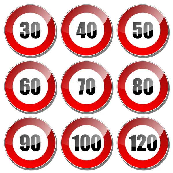 Symbole de limite de vitesse Vector Art Stock Images | Depositphotos