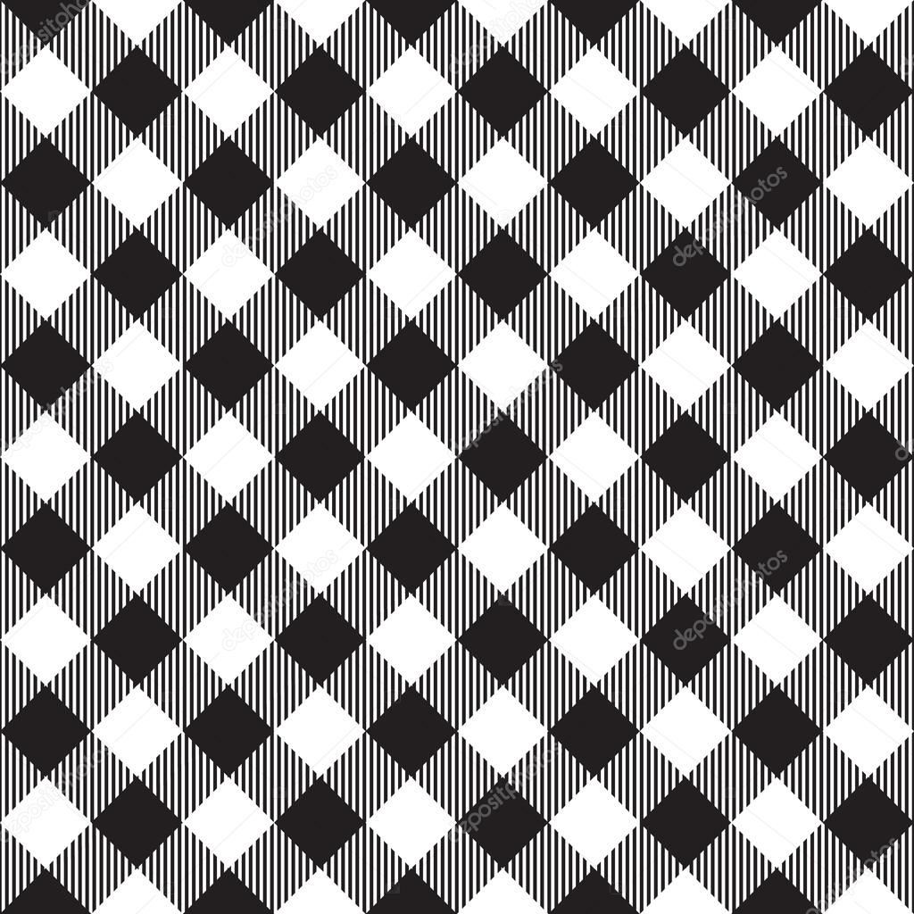 Picnic Tablecloth Pattern Black And White