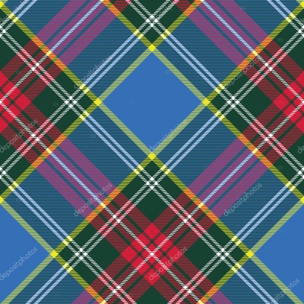 Macbeth tartan kilt fabric textile diagonal pattern seamless Stock ...