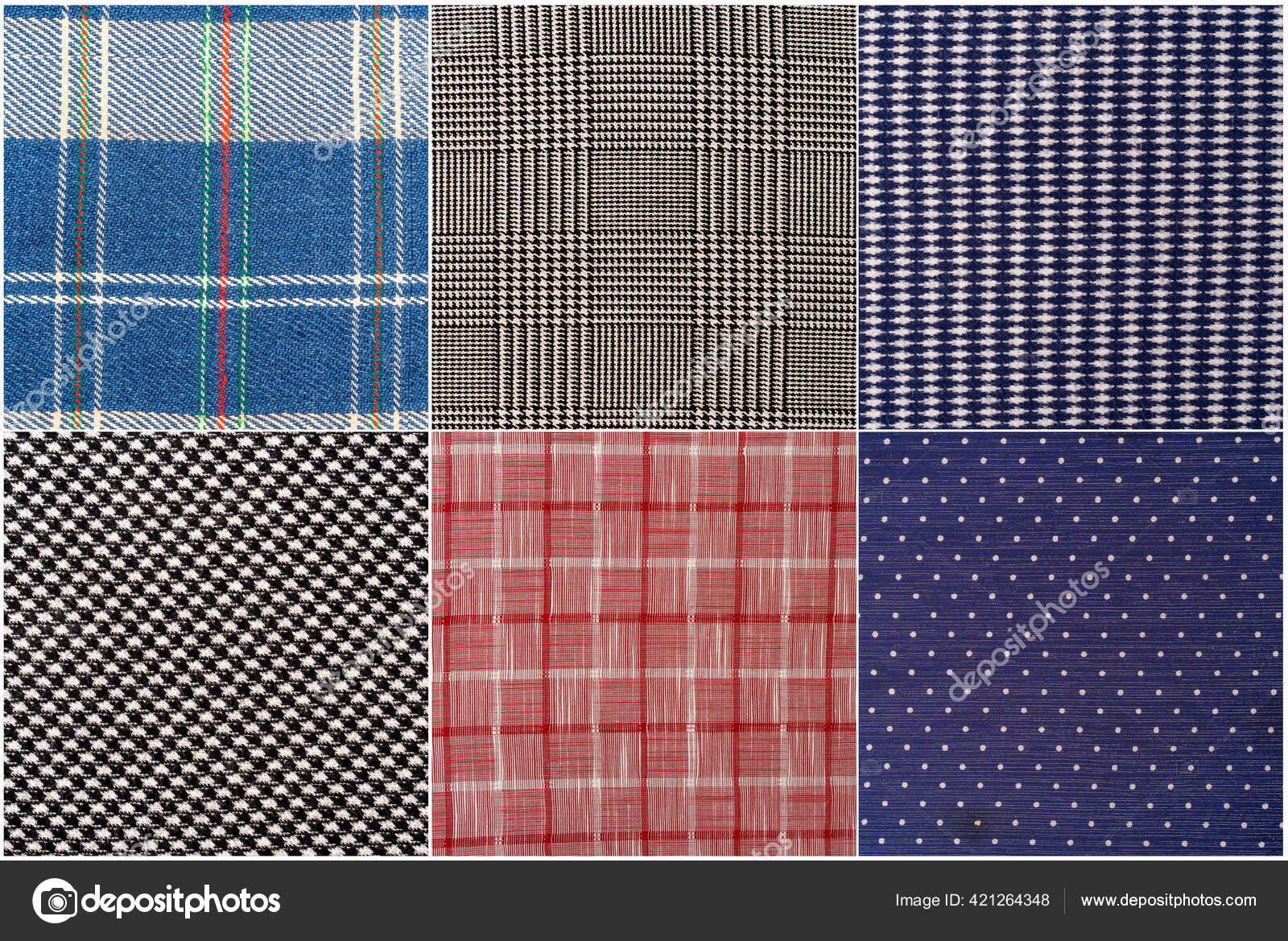 Set Fabric Texture Seamless Pattern Background Stock Photo by ...