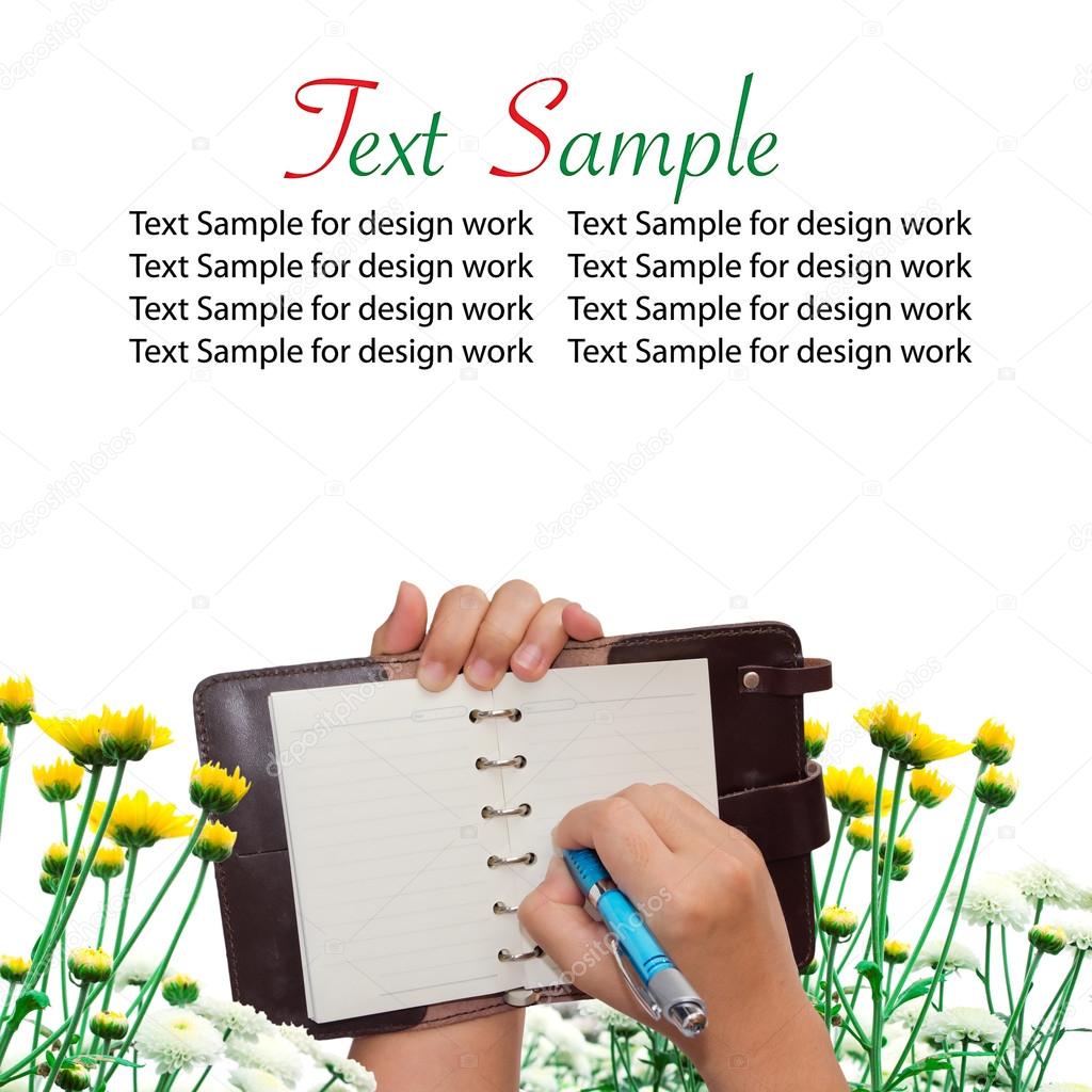 Hands holding notebook — Stock Photo © koydesign #61263389