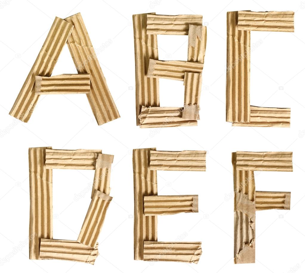 Cardboard alphabet letters — Stock Photo © koydesign #61266263
