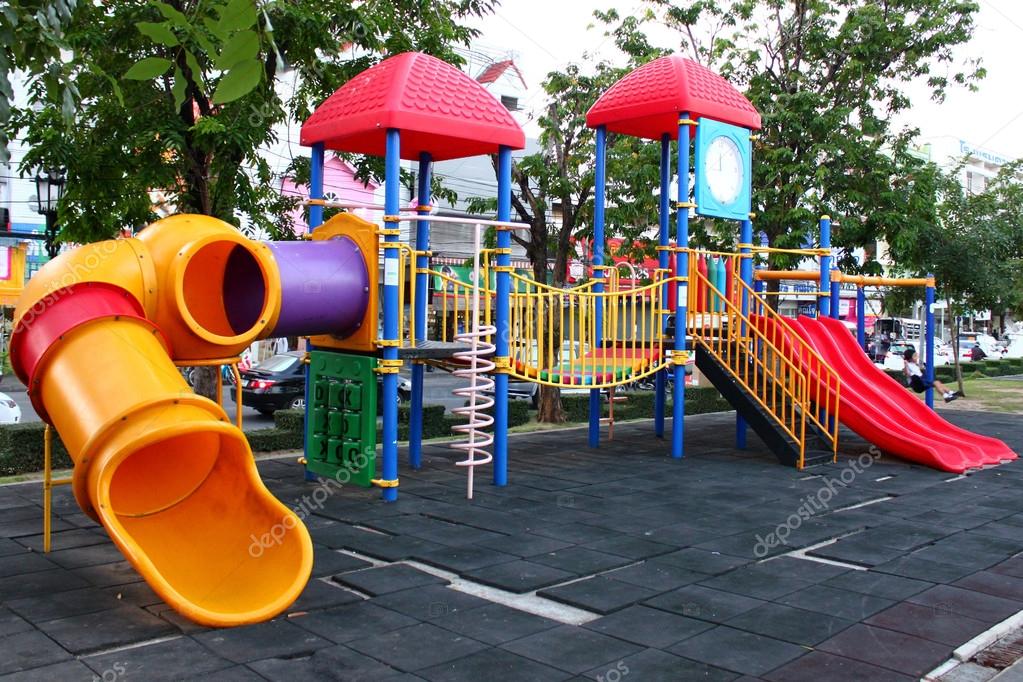 Colorful plastic playground — Stock Photo © koydesign #61307653