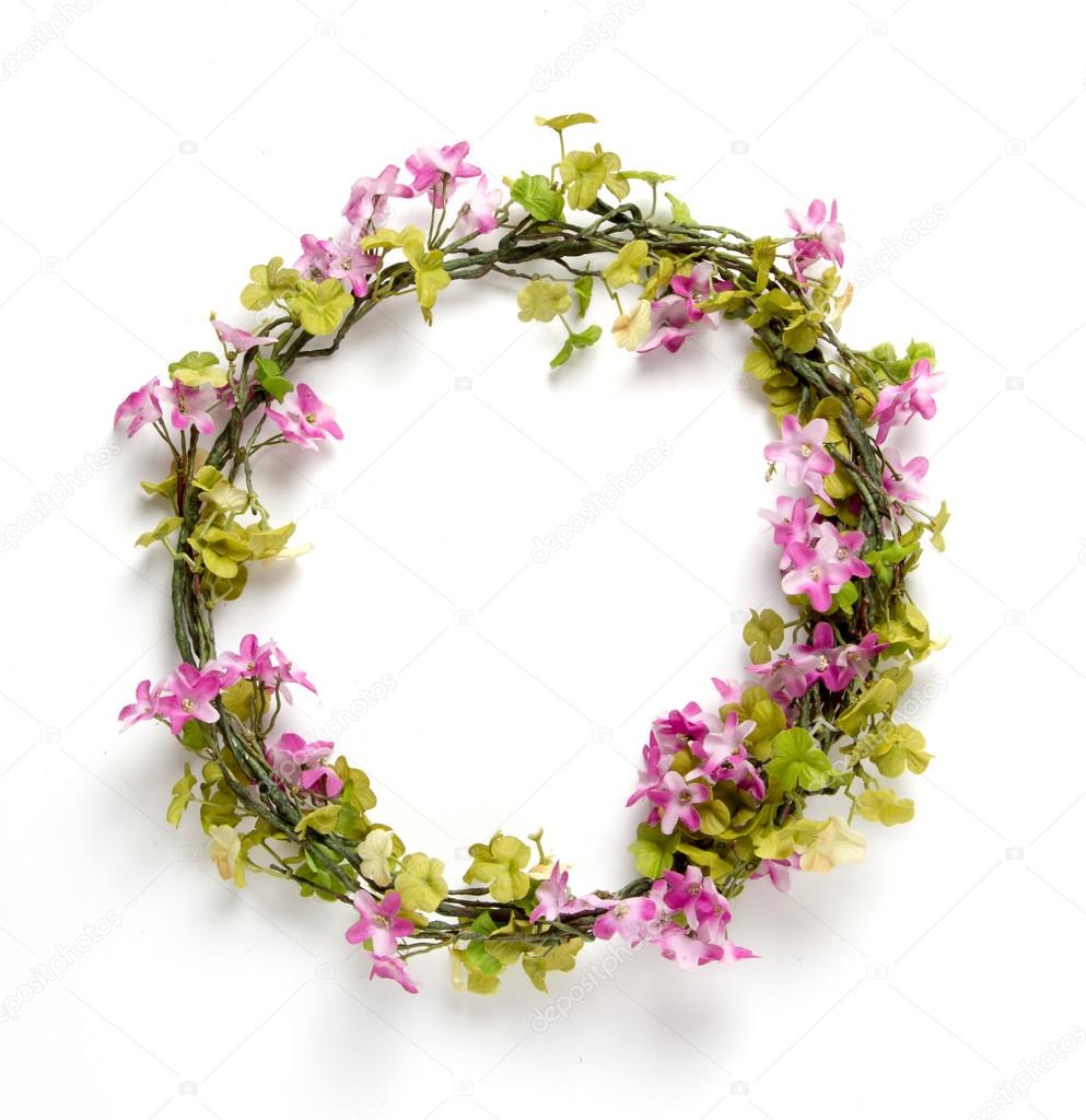 Pink floral wreath — Stock Photo © koydesign #62218361