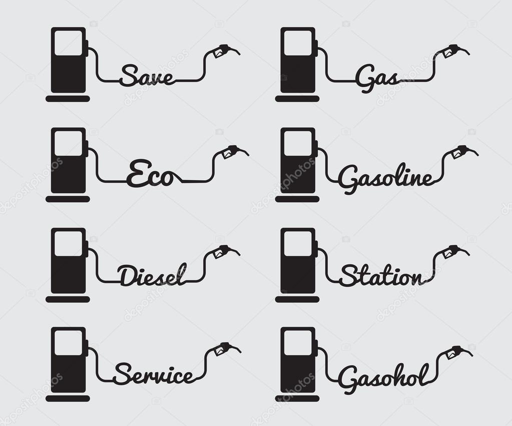 Gasoline pump nozzle sign gas station icon Stock Vector Image by ...