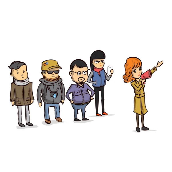 Tour Guide Cartoon Character